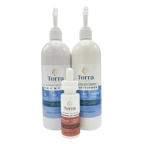 DHT Blocker Shampoo, Conditioner, and Minoxidil Serum Bundle - Nova Stem